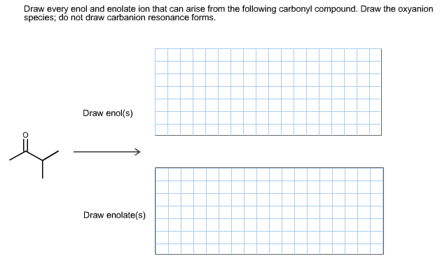 Solved Draw every enol and enolate ion that can arise from | Chegg.com