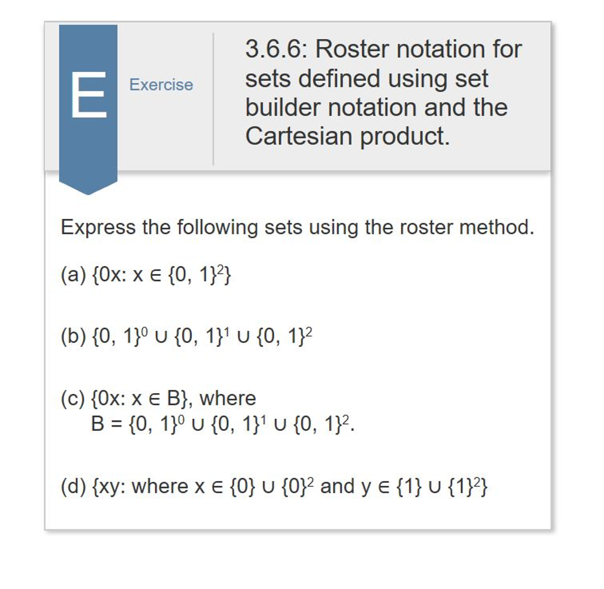 Solved Roster Notation For Sets Defined Using Set Builder Chegg
