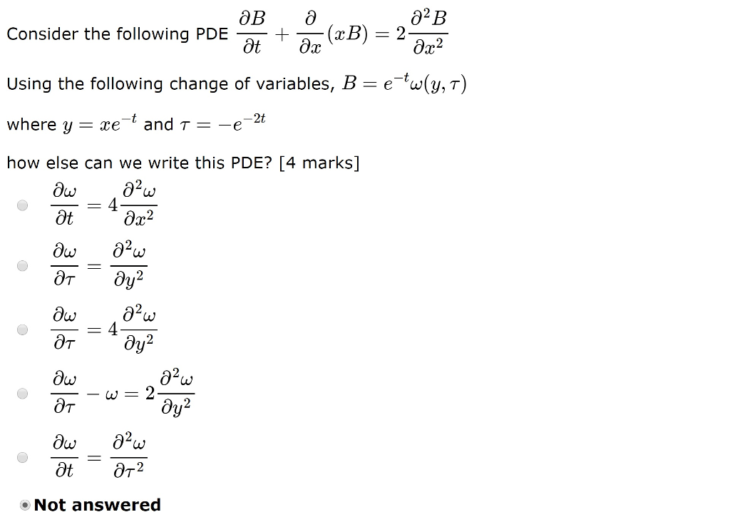 Solved Consider the following PDE-+-(2B) 2. Using the | Chegg.com