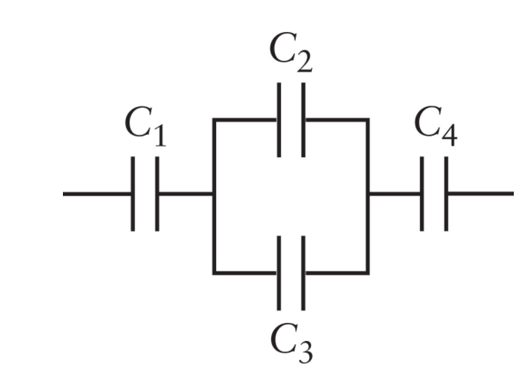 Solved What is the equivalent capacitance of the four | Chegg.com