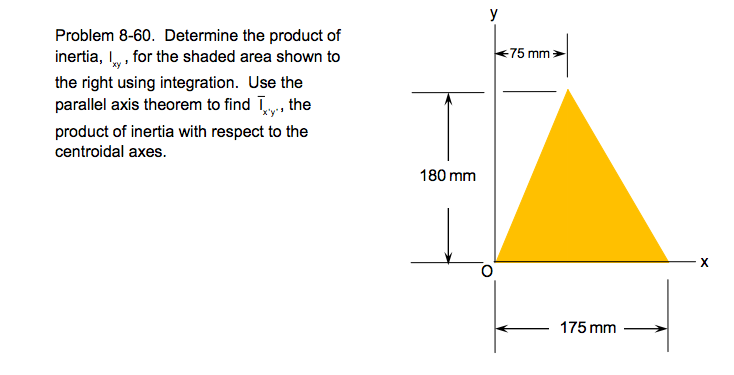 Solved: Problem 8-60. Determine The Product Of Inertia, L_... | Chegg.com