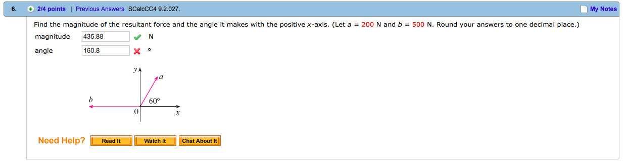 Solved Find The Magnitude Of The Resultant Force And The