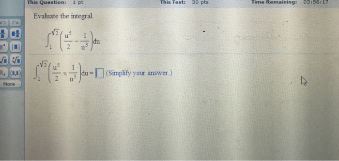 Solved Evaluate the integral. integral_1^square root 2 | Chegg.com