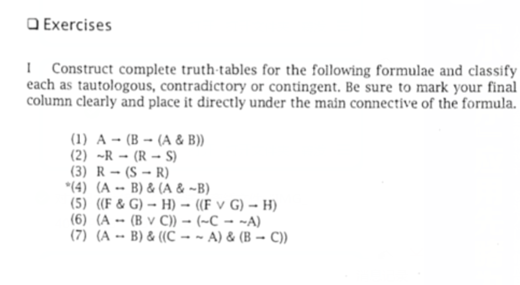 Solved Construct complete truth tables for the following | Chegg.com