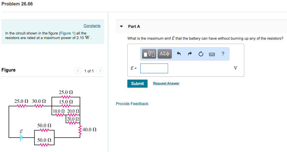 Solved Problem 26.66 Constants Part A In the circuit shown | Chegg.com