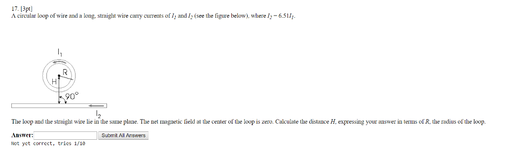 Solved A circular loop of wire and a long, straight wire | Chegg.com