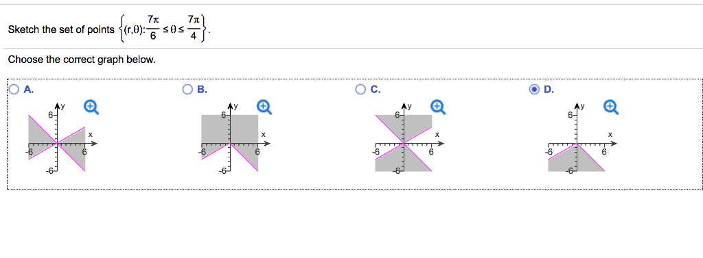 Solved Sketch the set of points (r,0) Choose the correct | Chegg.com