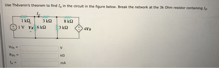 Solved Use Thevenin's theorem to Find I_o in the circuit in | Chegg.com
