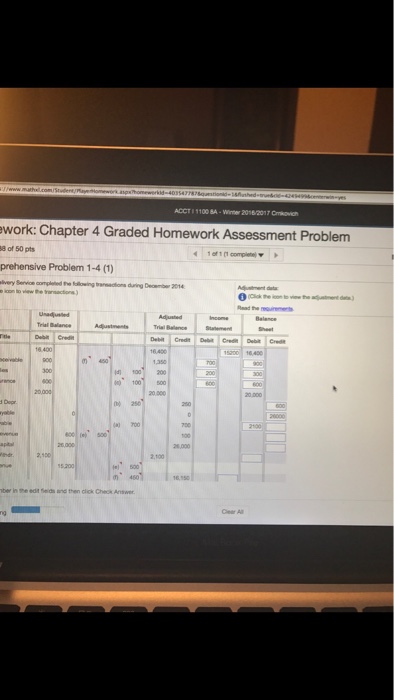 work: Chapter 4 Graded Homework Assessment Problem 1 | Chegg.com