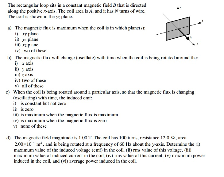 Solved The rectangular loop sits in a constant magnetic | Chegg.com