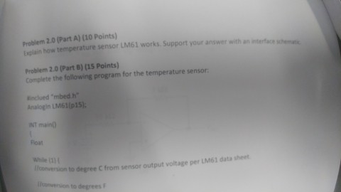 Solved Problem 2.0 (Part A) (10 Points) interface Explain | Chegg.com