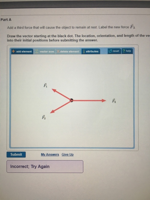Add a third force that will cause the object to | Chegg.com