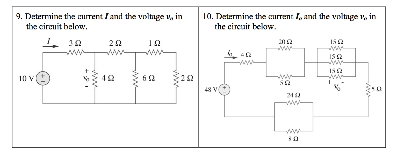 Solved Determine The Current I And The Voltage V O In The
