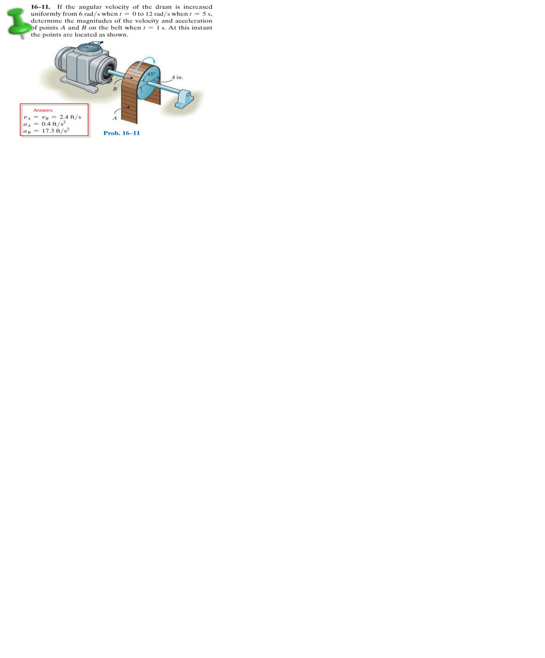 Solved If the angular velocity of the drum is increased | Chegg.com