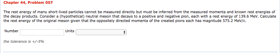 Solved Chapter 44, Problem 007 The rest energy of many | Chegg.com