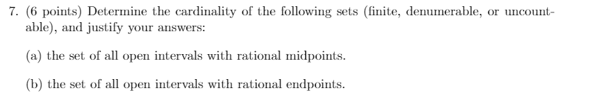 Solved Determine the cardinality of the following sets | Chegg.com
