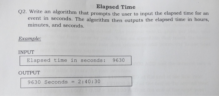 Solved Write An Algorithm That Prompts The User To Input The 4543