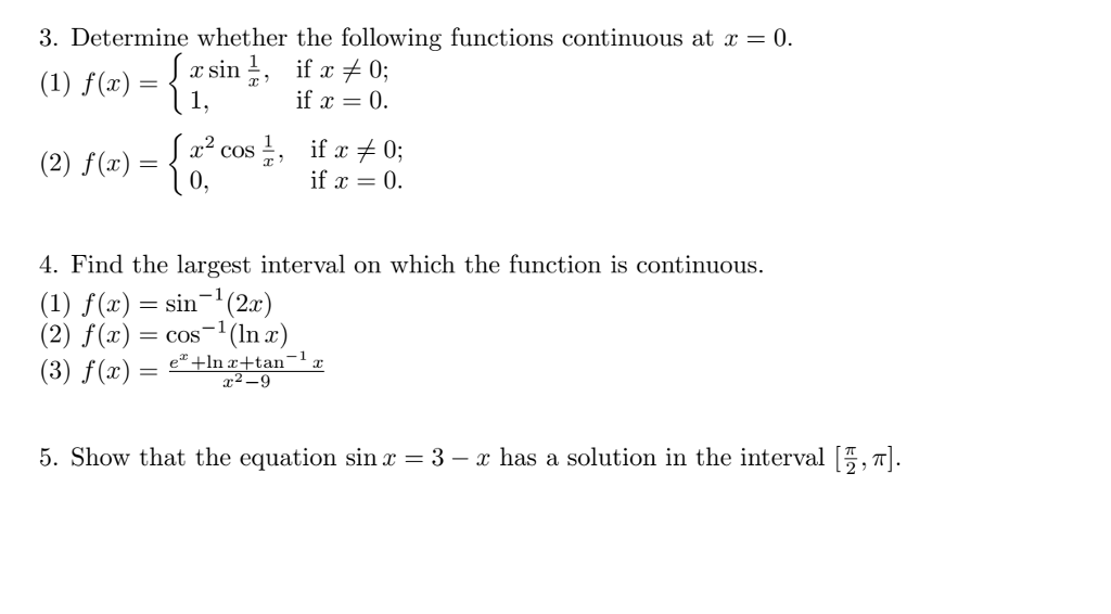 Solved 3 Determine Whether The Following Functions