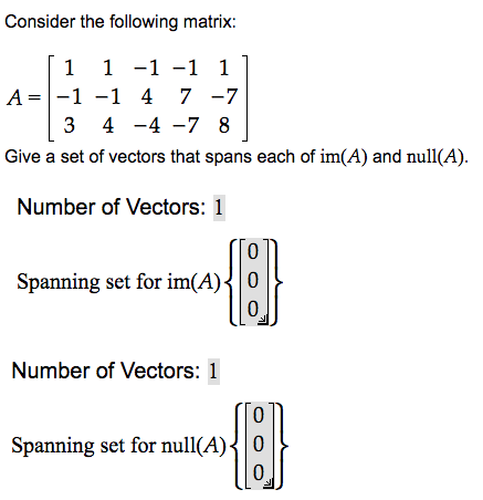 Solved Consider the following matrix: 3 4 -4 -7 8 Give a set | Chegg.com