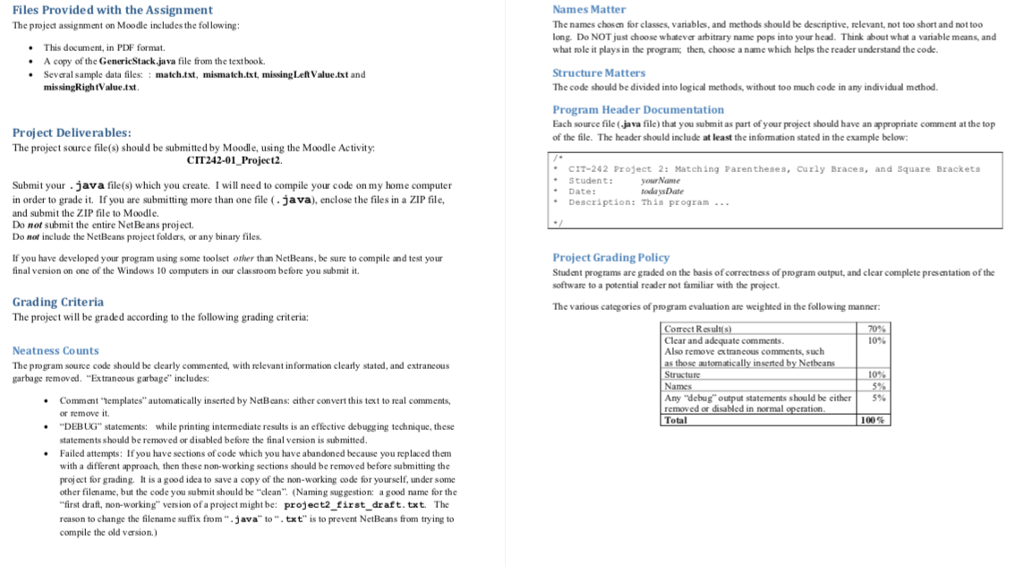 Balanced Parentheses, Curly Braces, and Square | Chegg.com