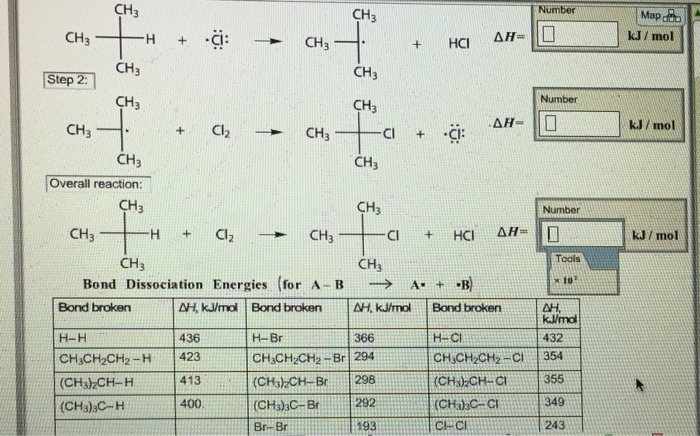 Solved Alkane halogenation is a two-step reaction, as shown | Chegg.com