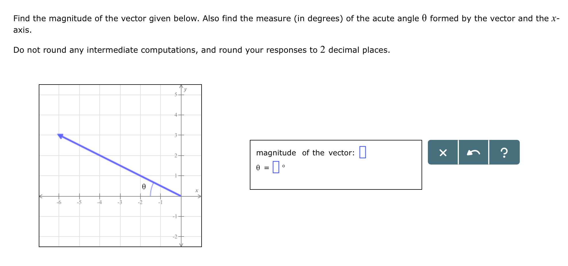 Solved Find the magnitude of the vector given below. Also | Chegg.com