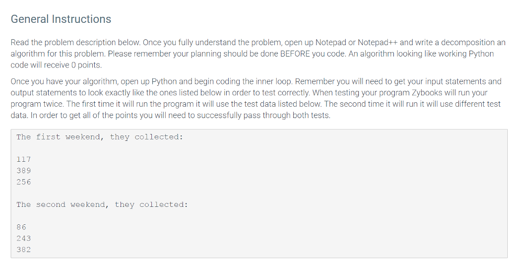 Solved General Instructions Read the problem description | Chegg.com