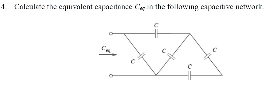 Solved 4. Calculate the equivalent capacitance Ceq in the | Chegg.com