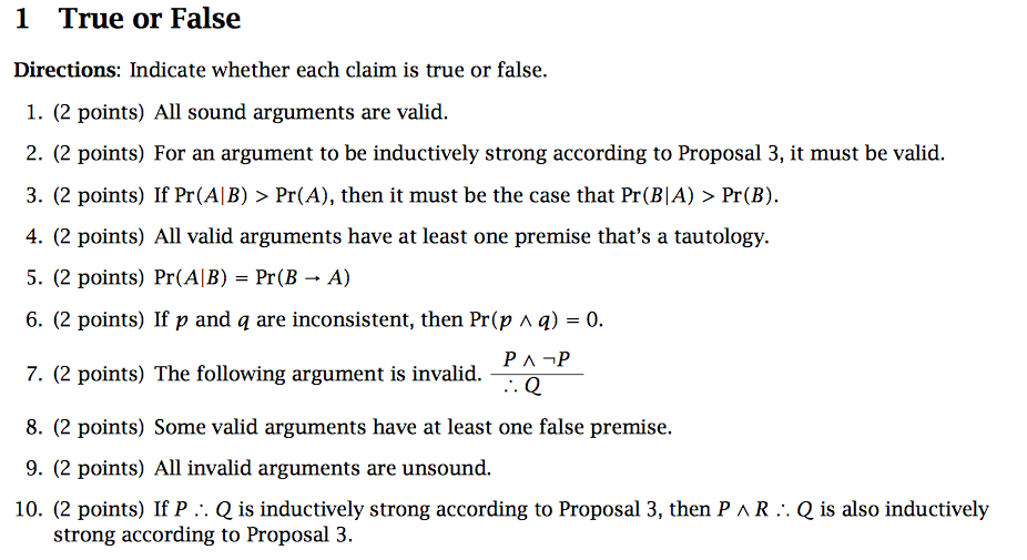 Solved True or False Directions: Indicate whether each | Chegg.com Solved True or False Directions: Indicate whether each | Chegg.com