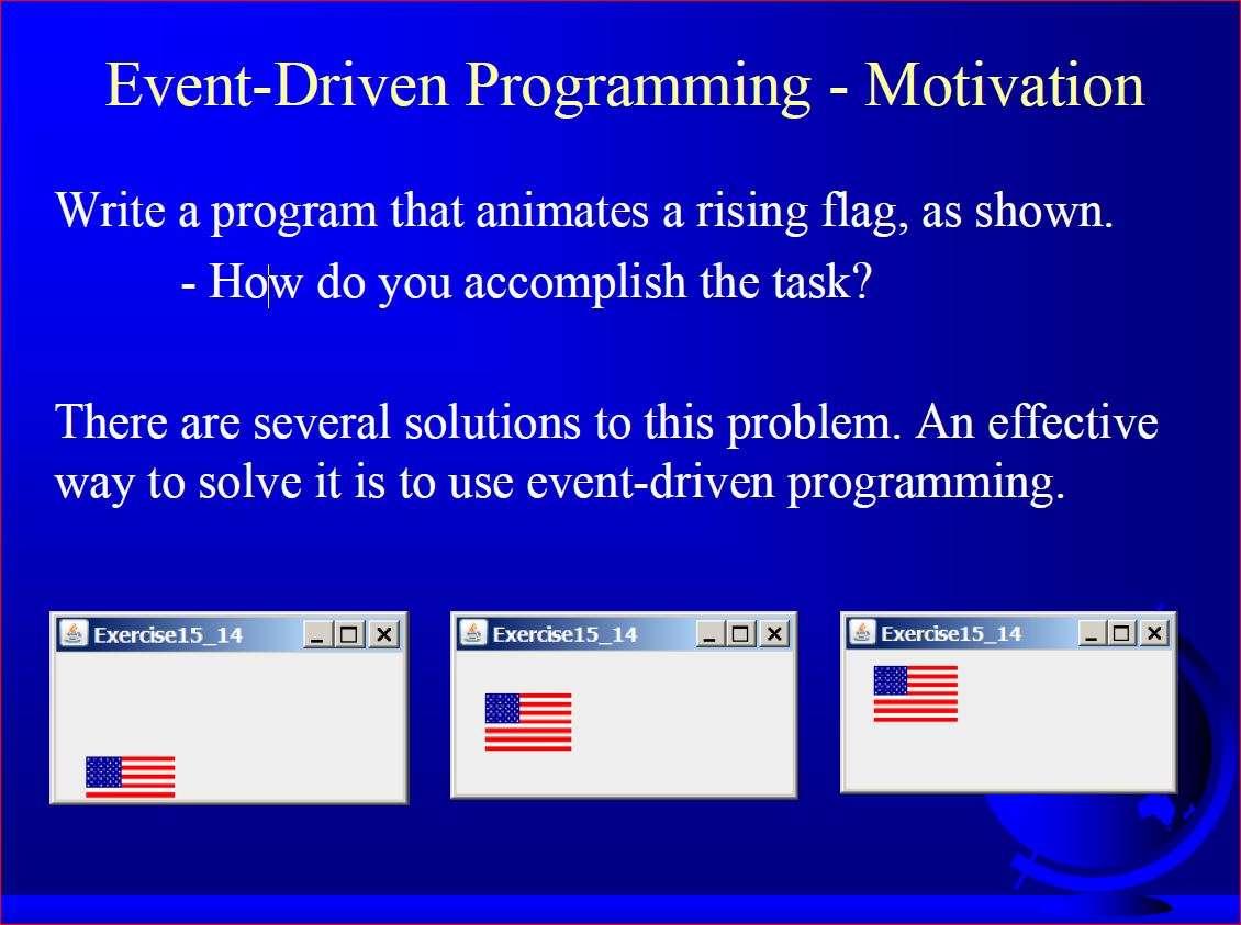 Solved Event-Driven Programming-Motivation Write a program | Chegg.com