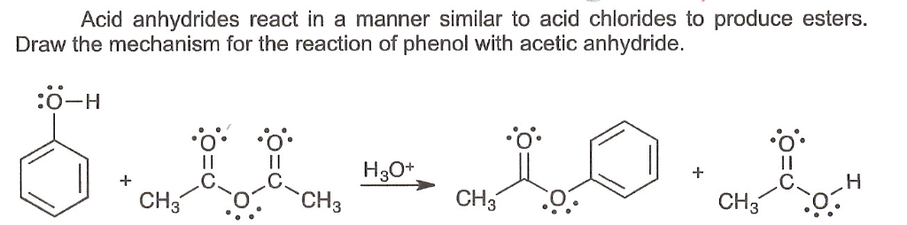 Solved Acid anhydrides react in a manner similar to acid | Chegg.com