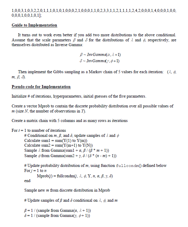 Solved Problem #1 (25 points): A Bayesian model and Gibbs | Chegg.com