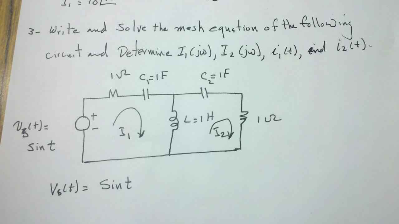 Solved Write and solve the mesh equation of the following | Chegg.com