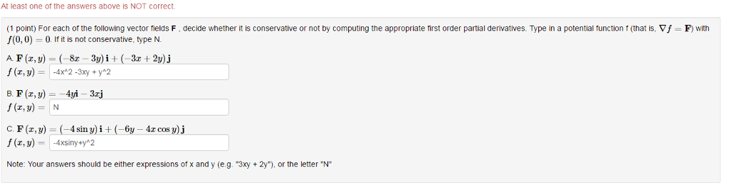 Solved For each of the following vector fields F, decide | Chegg.com