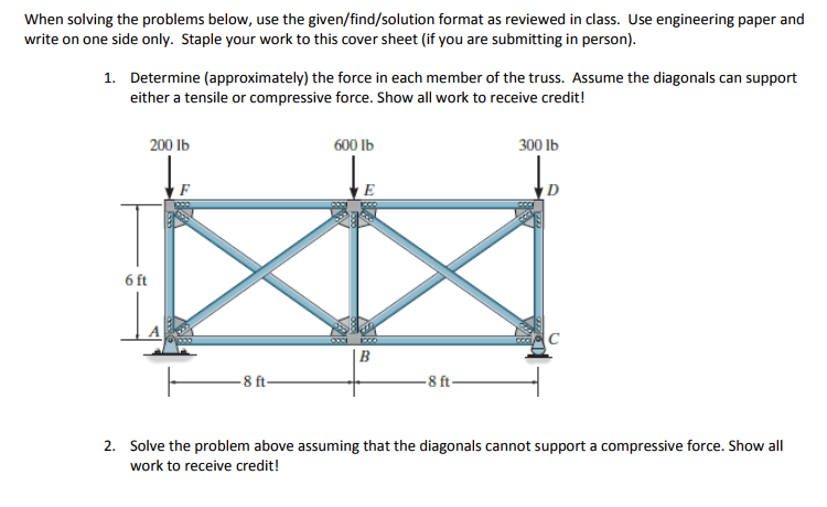 Solved When solving the problems below, use the | Chegg.com