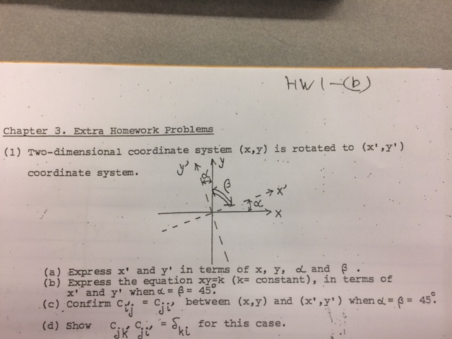 Solved Two-dimensional coordinate system (x, y) is rotated | Chegg.com