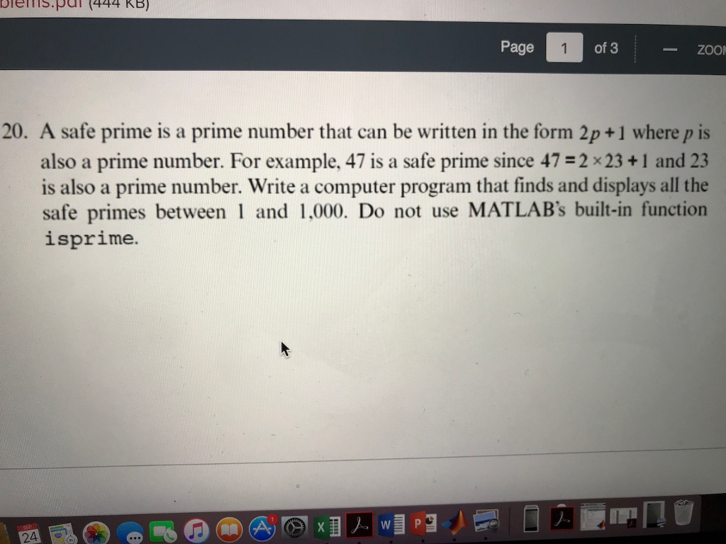 Solved VIEIJ. Put 444 KB) Page 1 of 3 20. A safe prime is a | Chegg.com