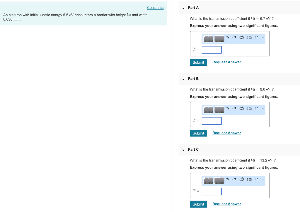 Solved Constants Part A An electron with initial kinetic | Chegg.com