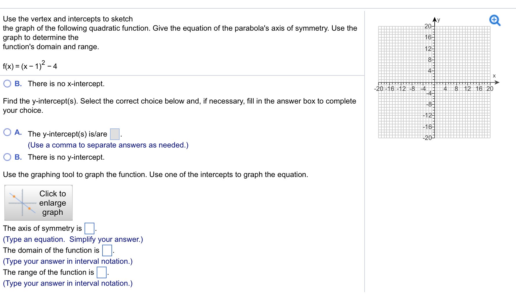 Solved Use the vertex and intercepts to sketch the graph of | Chegg.com