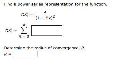 Solved Find a power series representation for the function. | Chegg.com