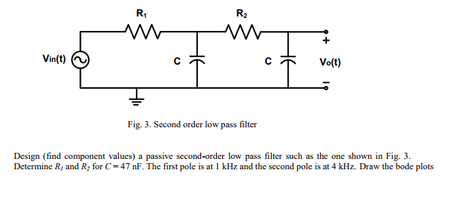 Solved Design (find component values) a passive | Chegg.com