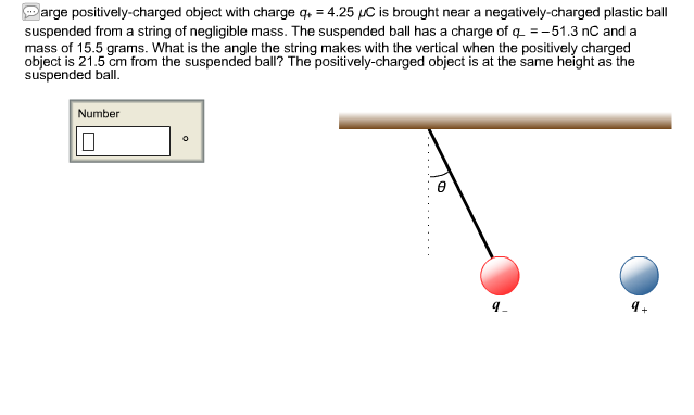 Solved arge positively-charged object with charge q+ = 4.25 | Chegg.com