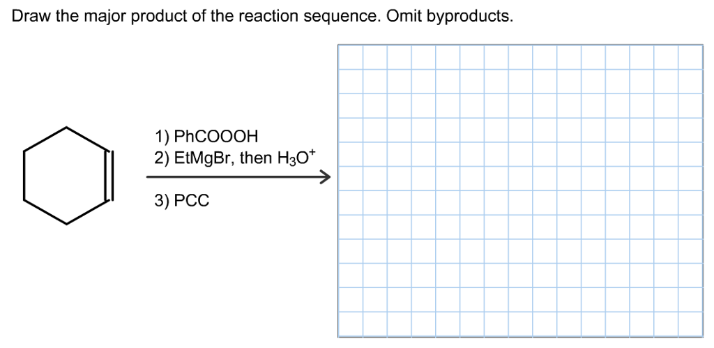 Solved Draw the major product of the reaction sequence. Omit | Chegg.com