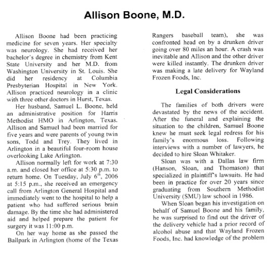 Solved Allison Boone, M.D Allison Boone had been practicing | Chegg.com