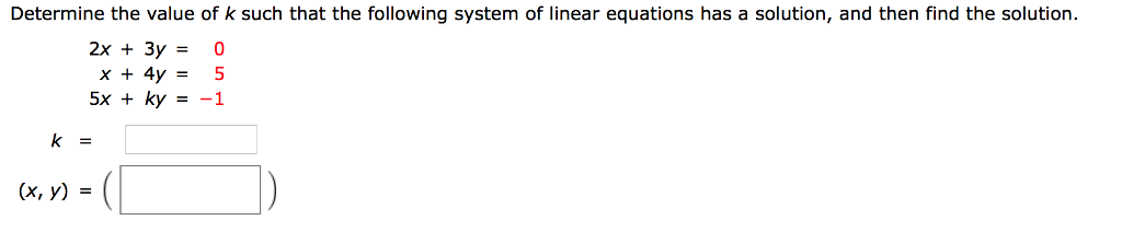 Solved Determine the value of k such that the following | Chegg.com ...