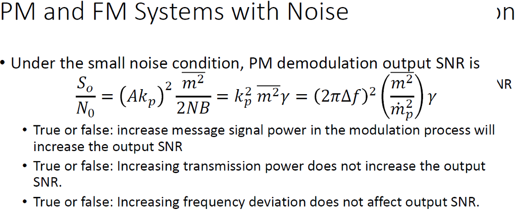 Solved Under the small noise condition, PM demodulation | Chegg.com
