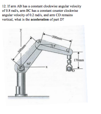 Solved If arm AB has a constant clockwise angular velocity | Chegg.com
