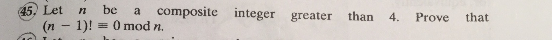 Solved Let n be a composite integer greater than 4. | Chegg.com