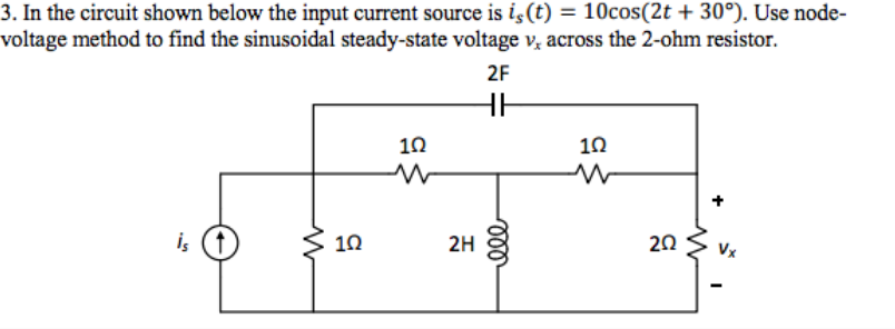 Solved In the circuit shown below the input current source. | Chegg.com