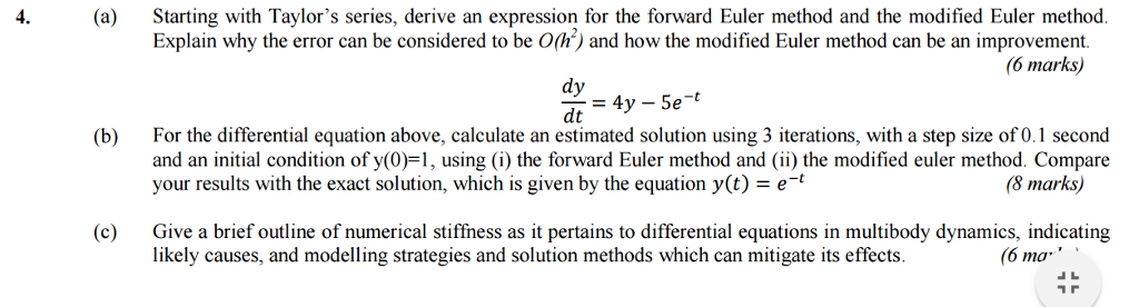 Starting with Taylor's series, derive an expression | Chegg.com